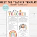 Retro Meet the Teacher Template, Editable Teacher Printable, Groovy ...