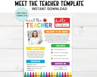 Welcome to Preschool Editable Newsletter Back to School Meet the ...