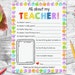 Teacher Appreciation Gift, All About My Teacher Fill In, End of Year ...