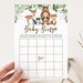 Woodland Baby Shower Bingo Cards, Baby Bingo Game, Woodland Baby Shower ...