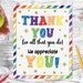 Teacher Appreciation Week Printable Sign, Thank You for All You Do ...