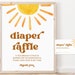 Sun Baby Shower Diaper Raffle Sign and Raffle Ticket, Here Comes the ...