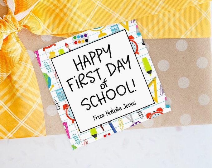 Back to School Printable Gift Tags, Teacher Gift Tags, First Day of ...