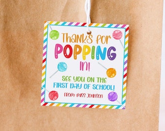 Thanks for Popping by Gift Tags: Instant Download - Etsy