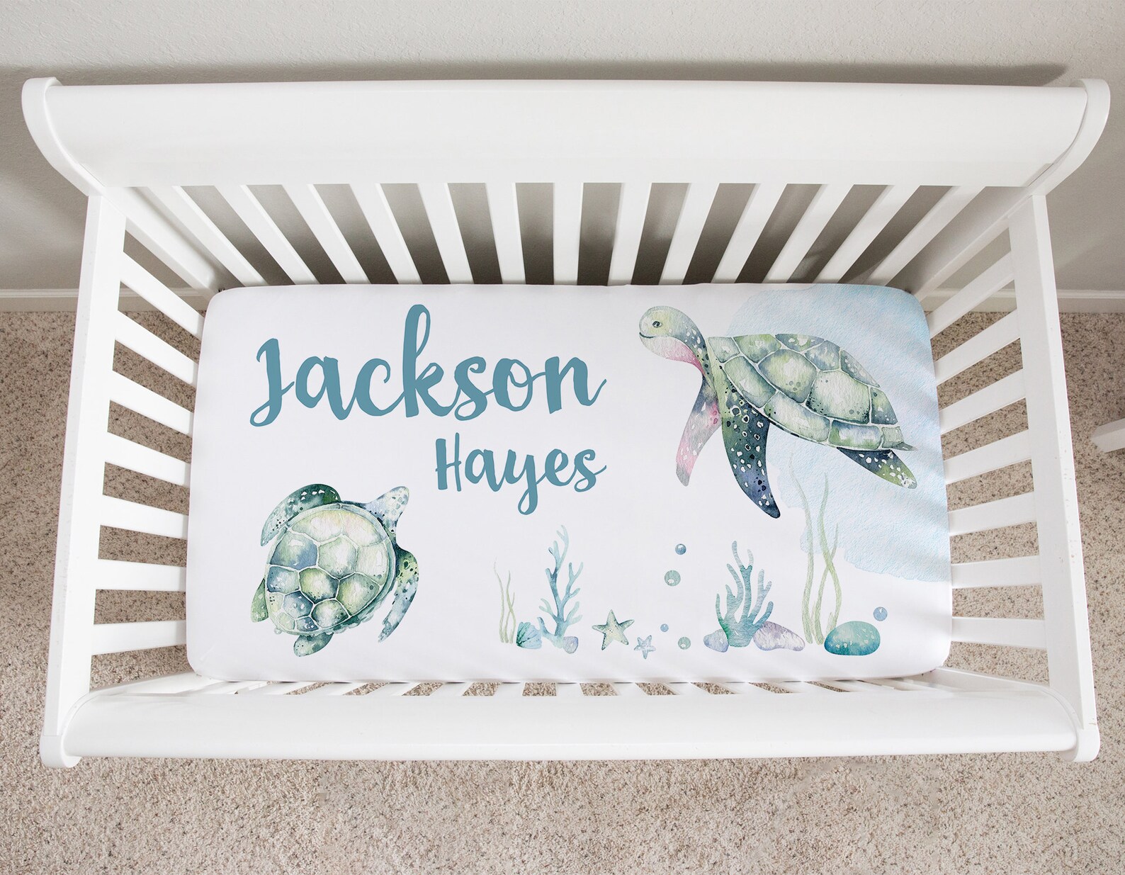 Sea Turtle Crib Bedding Set, Boy Crib Bedding, Sea Turtle Nursery ...