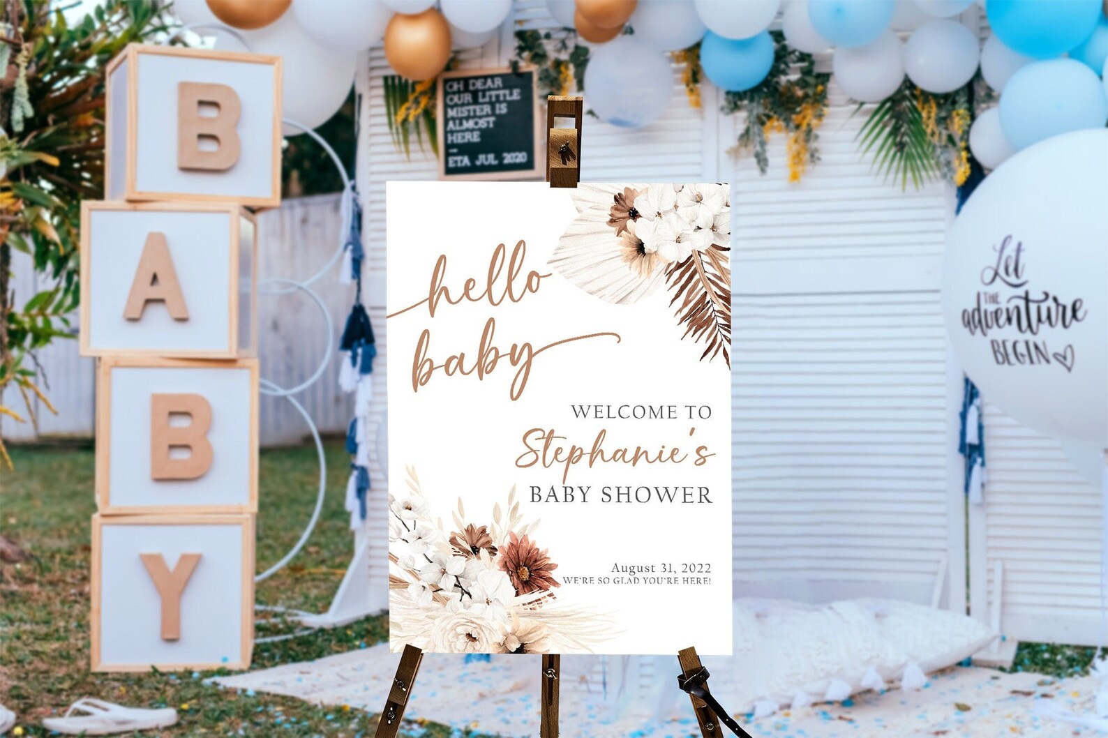 Boho Baby Shower Welcome Sign Baby Shower Sign Girl Baby - Etsy