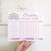 Editable Rainbow Reward Chart, Girl Rainbow Behavior Chart Printable ...