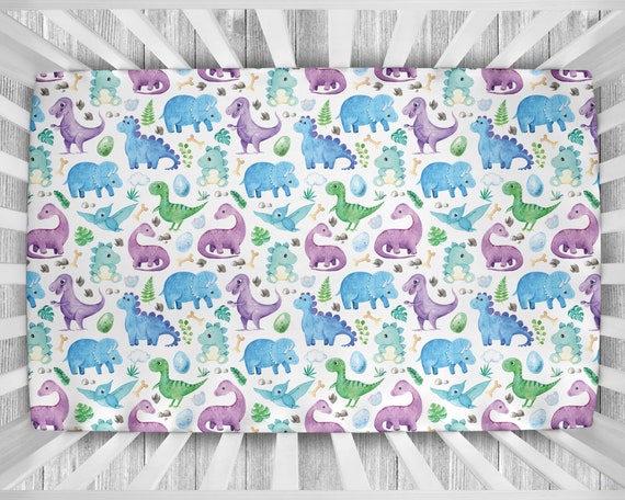 Dinosaur Crib Sheet Dinosaur Crib Bedding Dinosaur Nursery | Etsy