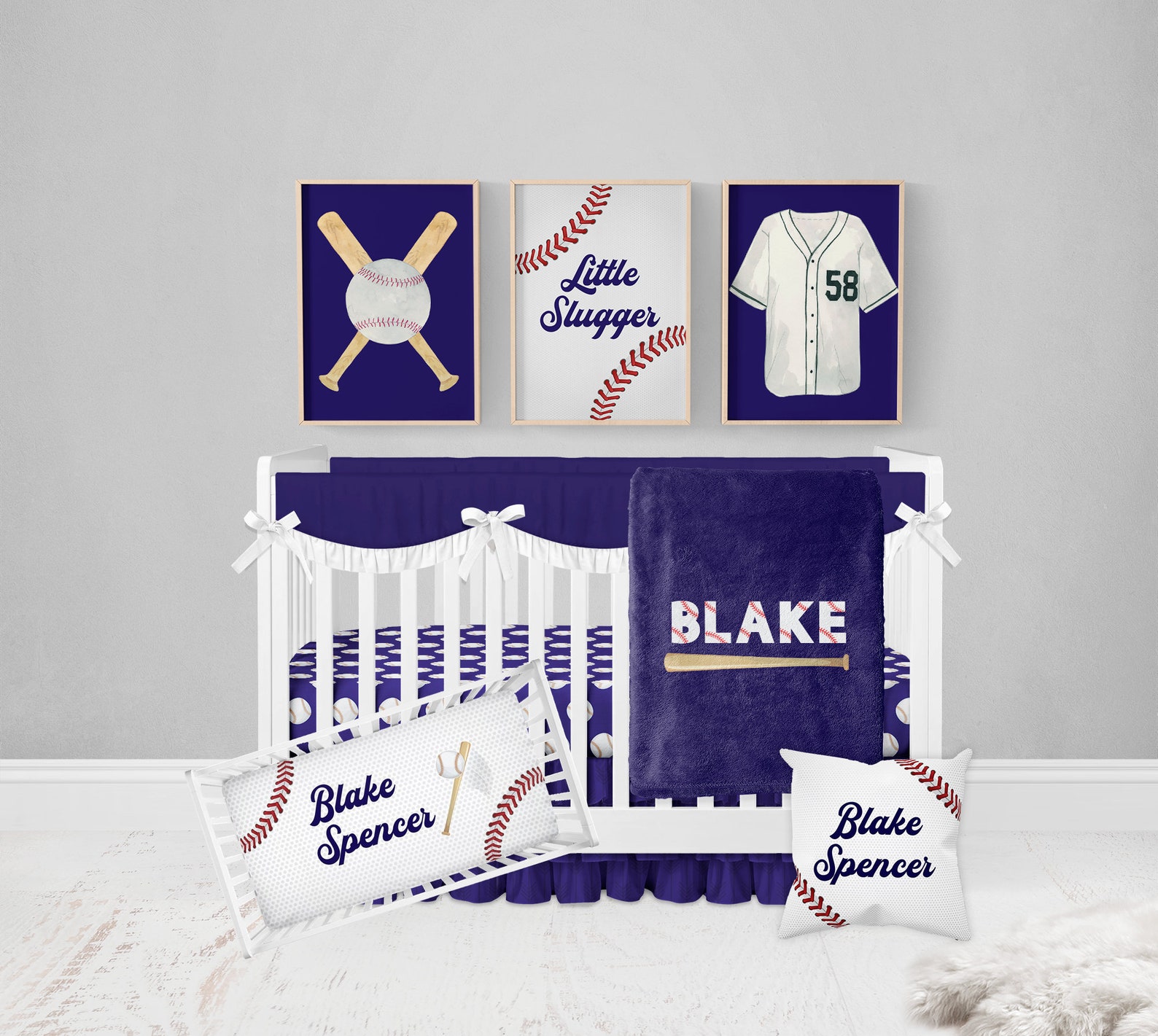 Baseball Nursery Prints, Baseball Nursery Decor, Set of 3 Prints, Boy ...