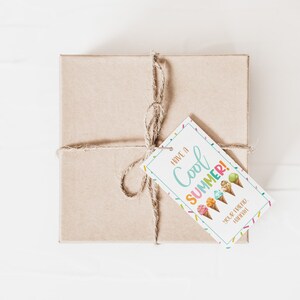 Editable Have A Cool Summer School Tags, End of Year Teacher Gift Tag ...