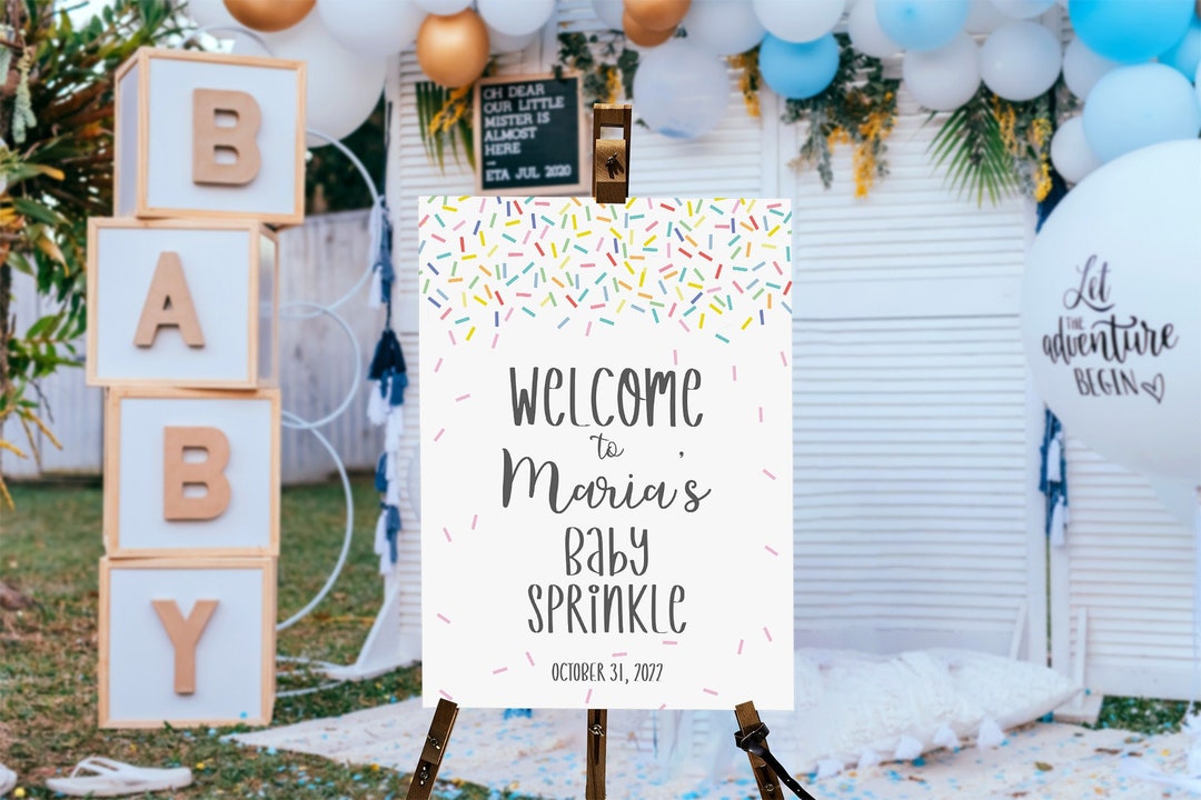 Baby Sprinkle Welcome Sign, Baby Sprinkle Sign, Gender Neutral Baby ...