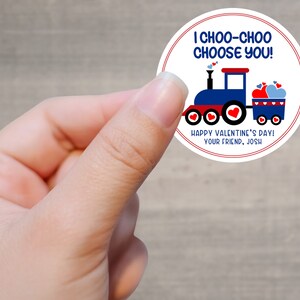 Train Valentines Stickers Boy, I CHOO-CHOO Choose You Valentine's Day ...