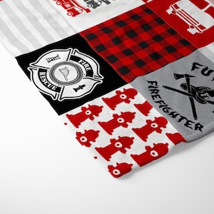 Firefighter Baby Blanket, Baby Boy Blanket, Firefighter Bedding ...