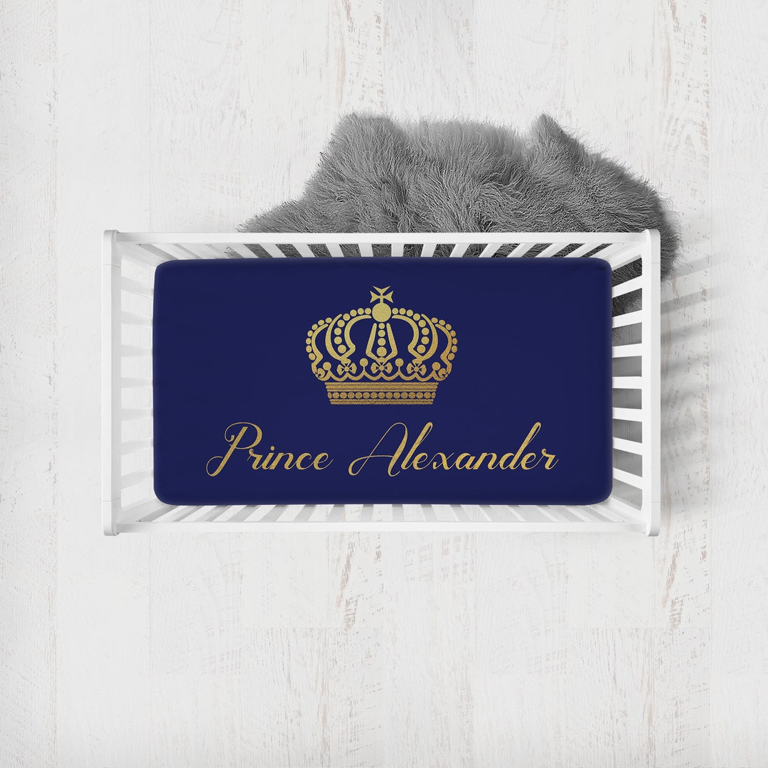 Personalized Prince Crib Sheet, Crib Sheets Boy, Prince Crib Bedding ...