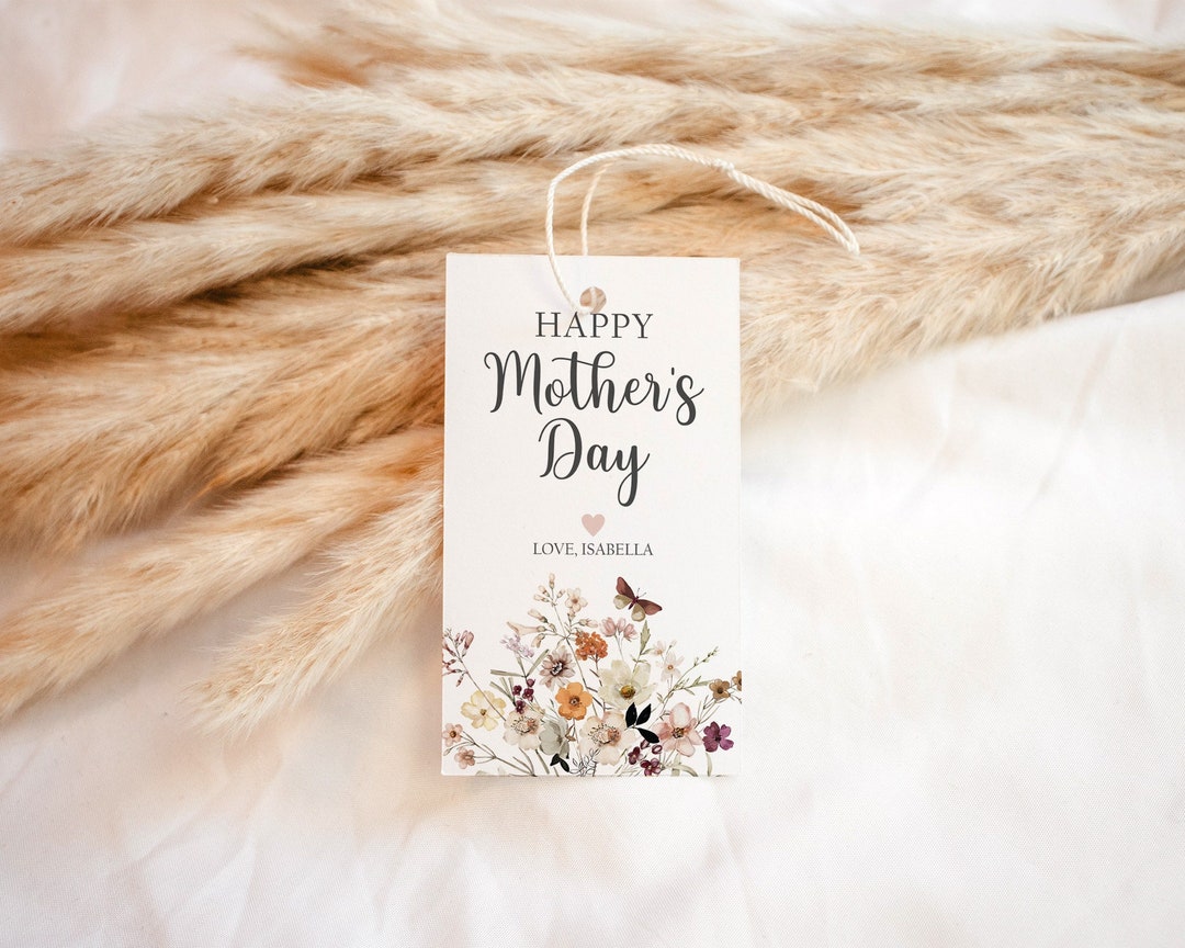 Editable Mother's Day Tag, Happy Mother's Day Gift Tag, Mothers Day ...
