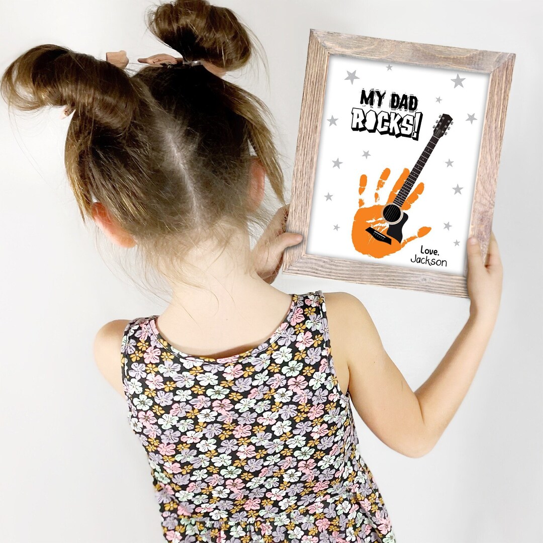 Fathers Day Handprint Craft, My Dad Rocks Printable Fathers Day Craft ...