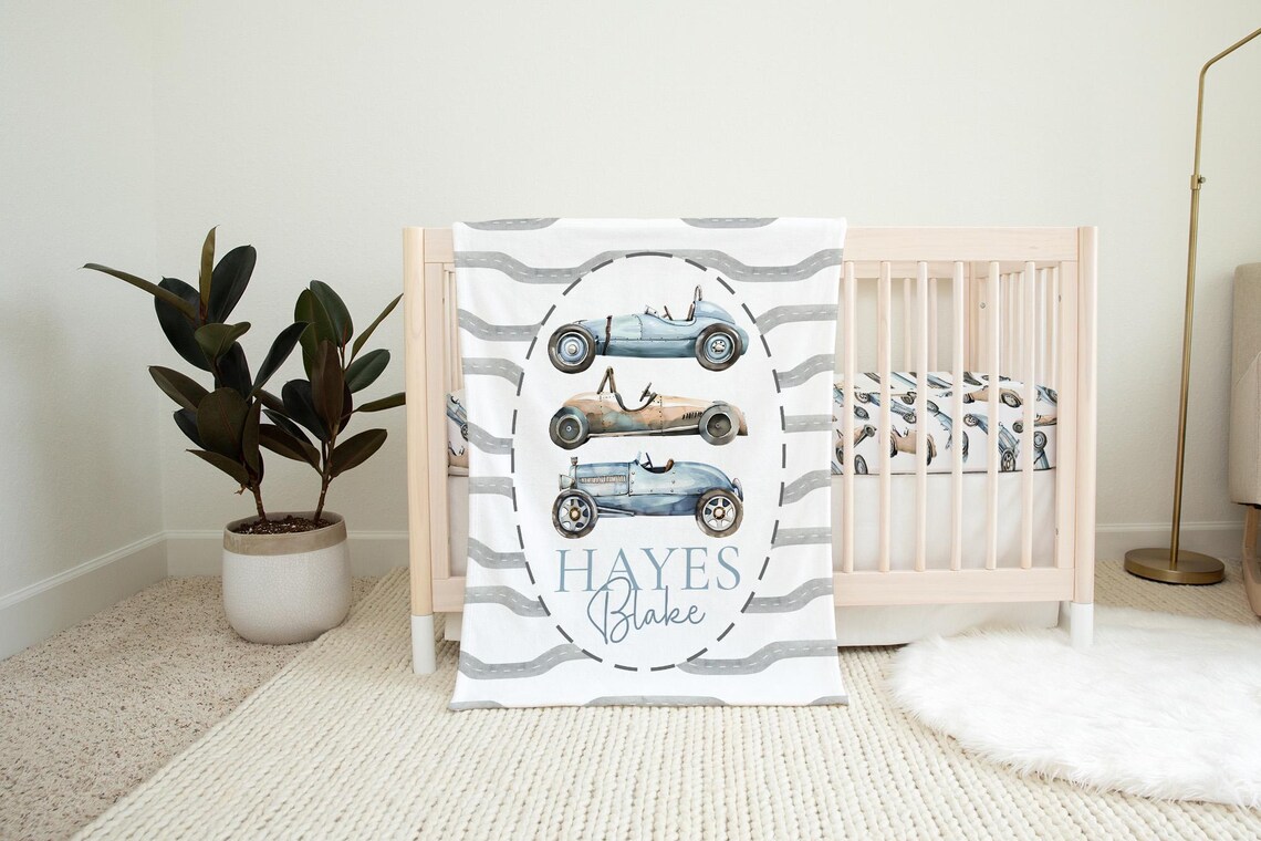 Car Crib Bedding Set Boy, Baby Boy Bedding, Boy Nursery Bedding Set ...