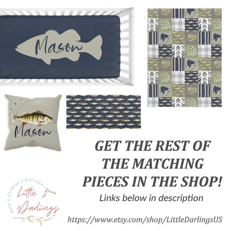 Personalized Fishing Crib Sheet Crib Sheets Boy Mini Crib - Etsy