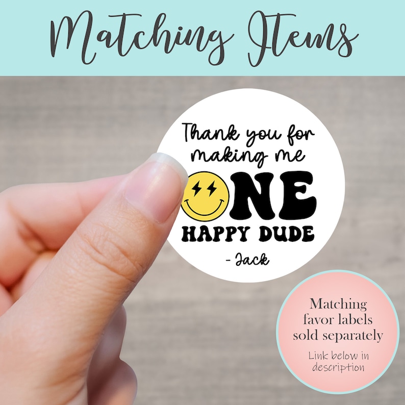 Favors Table Sign One Happy Dude Birthday Sign One Happy - Etsy