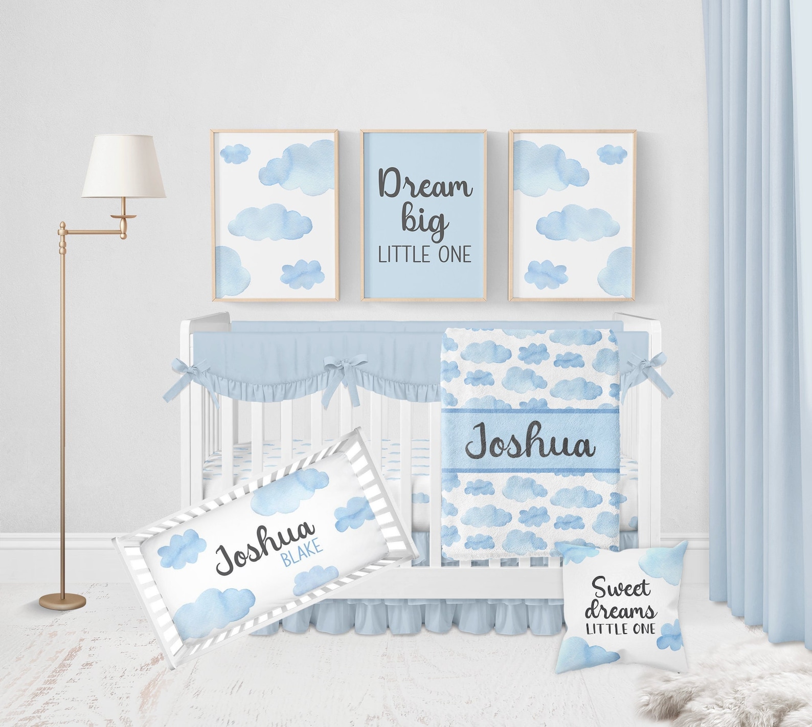 Cloud Crib Bedding Set Baby Boy Crib Bedding Cloud Nursery - Etsy