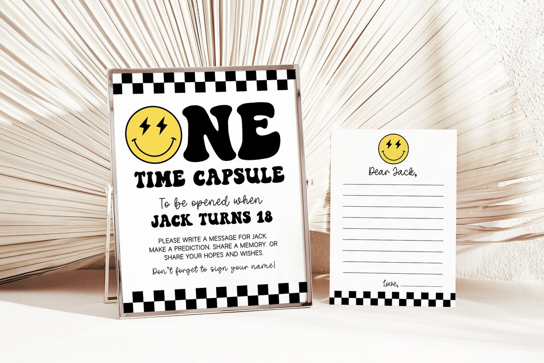 One Happy Dude Birthday Time Capsule, One Happy Dude Birthday Sign ...