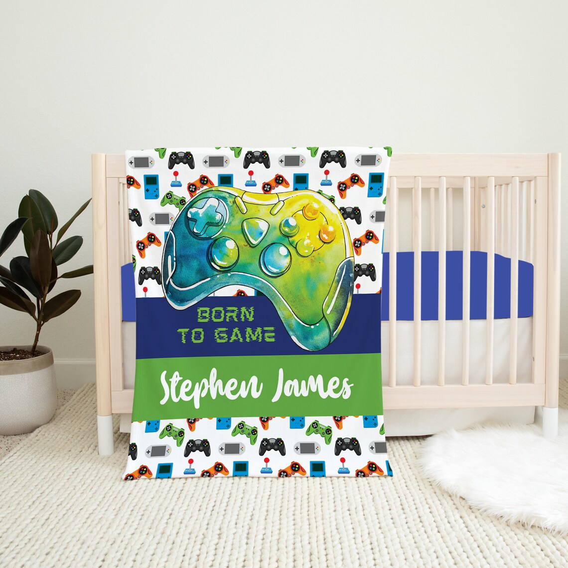 Personalized Gamer Blanket Gamer Baby Blanket Baby Shower - Etsy