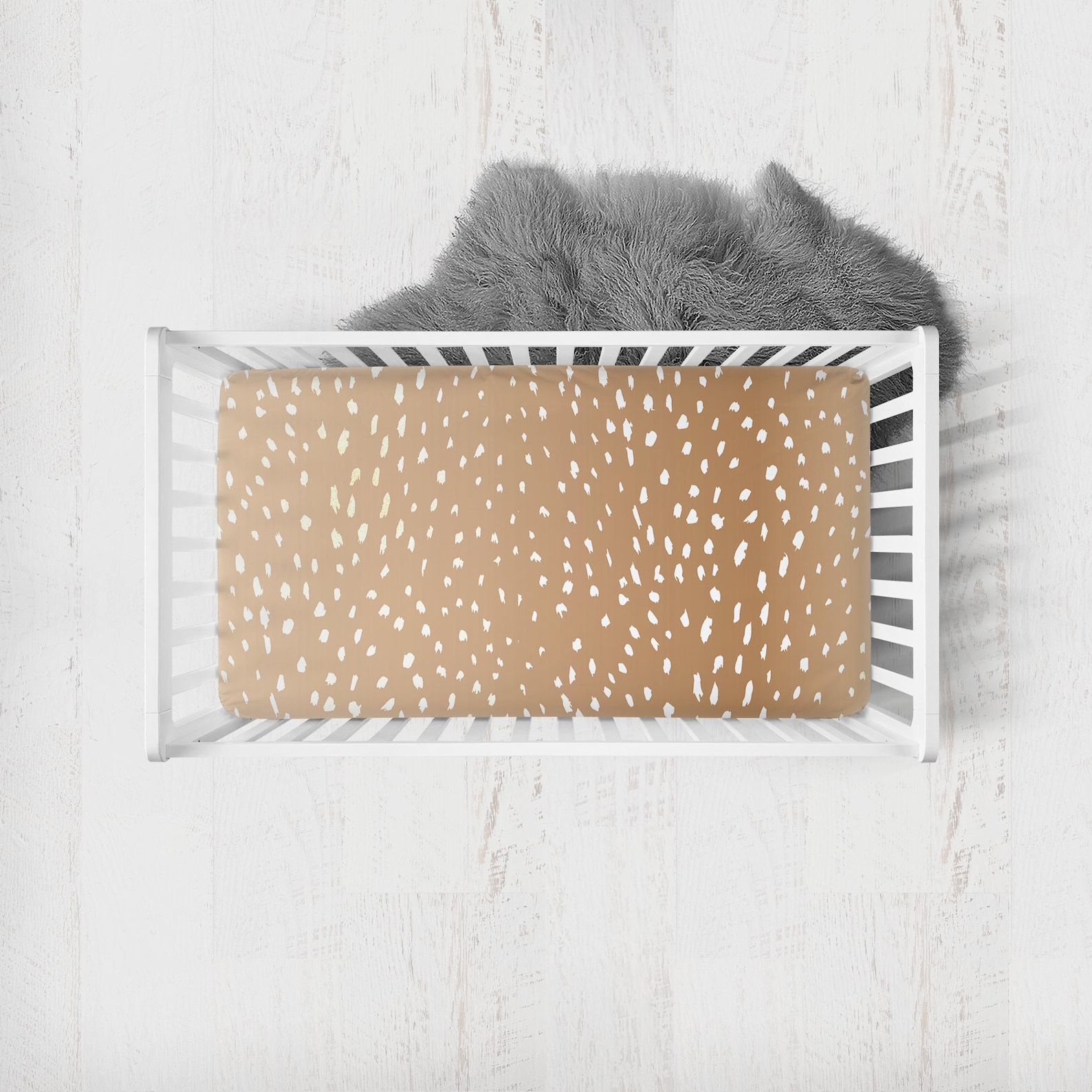 Fawn Crib Sheet, Crib Sheets Girl, Girl Crib Bedding, Fawn Print Crib ...