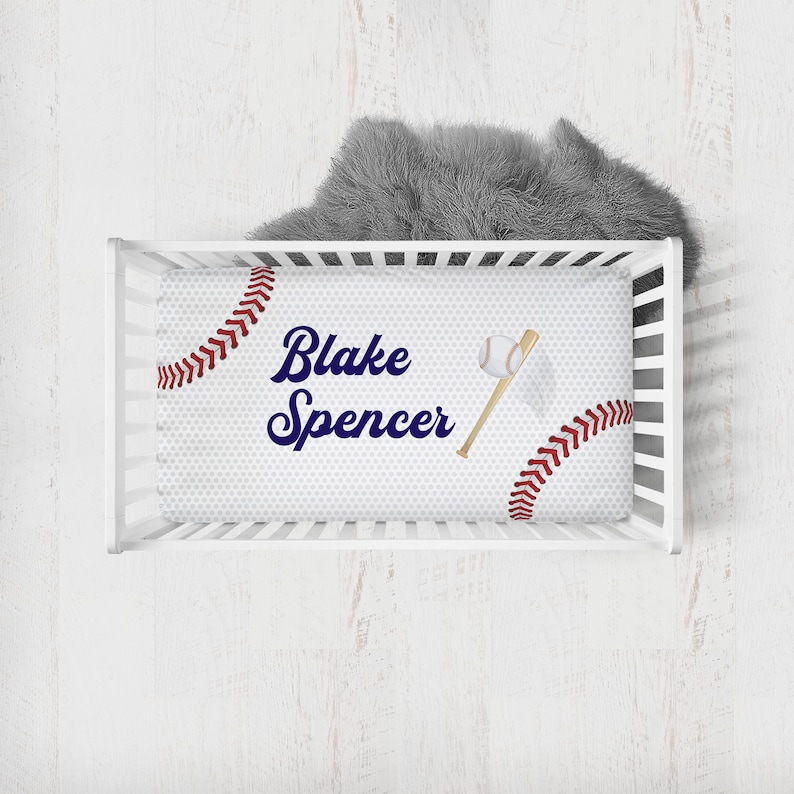 Baseball Crib Bedding Set Boy Crib Bedding Personalized - Etsy