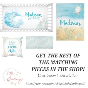 Ocean Crib Sheet, Sea Turtle Crib Sheet, Ocean Crib Bedding, Crib ...