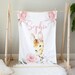 Fawn Crib Bedding Set, Baby Girl Crib Bedding, Pink Floral Crib Bedding ...