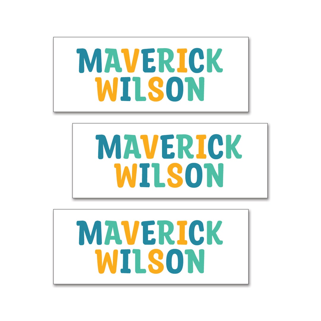 Boy Name Labels, School Supply Labels, Personalized Name Labels for ...