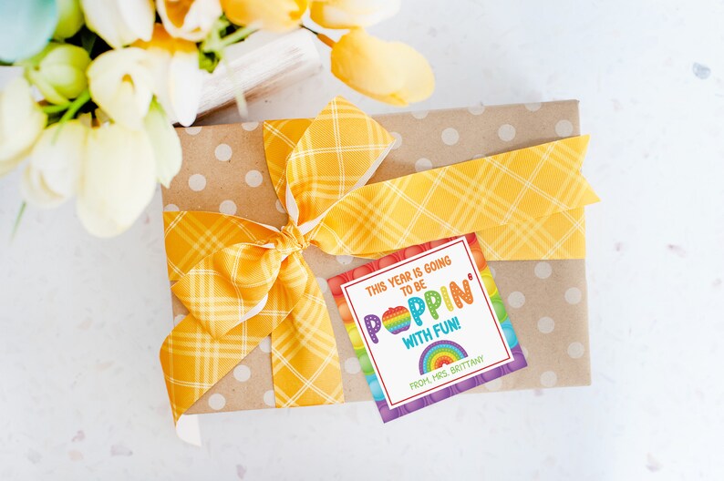 Printable Back to School Gift Tag, Popping With Fun Gift Tags, Editable ...