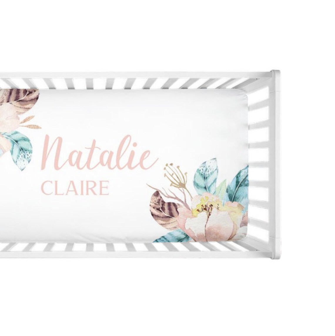 Boho Crib Sheet Custom Boho Crib Sheet Bohemian Floral Crib - Etsy