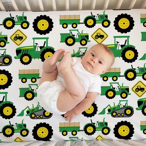 Baby Boy Tractor Bedding, Farm Nursery Bedding, Boy Crib Bedding ...