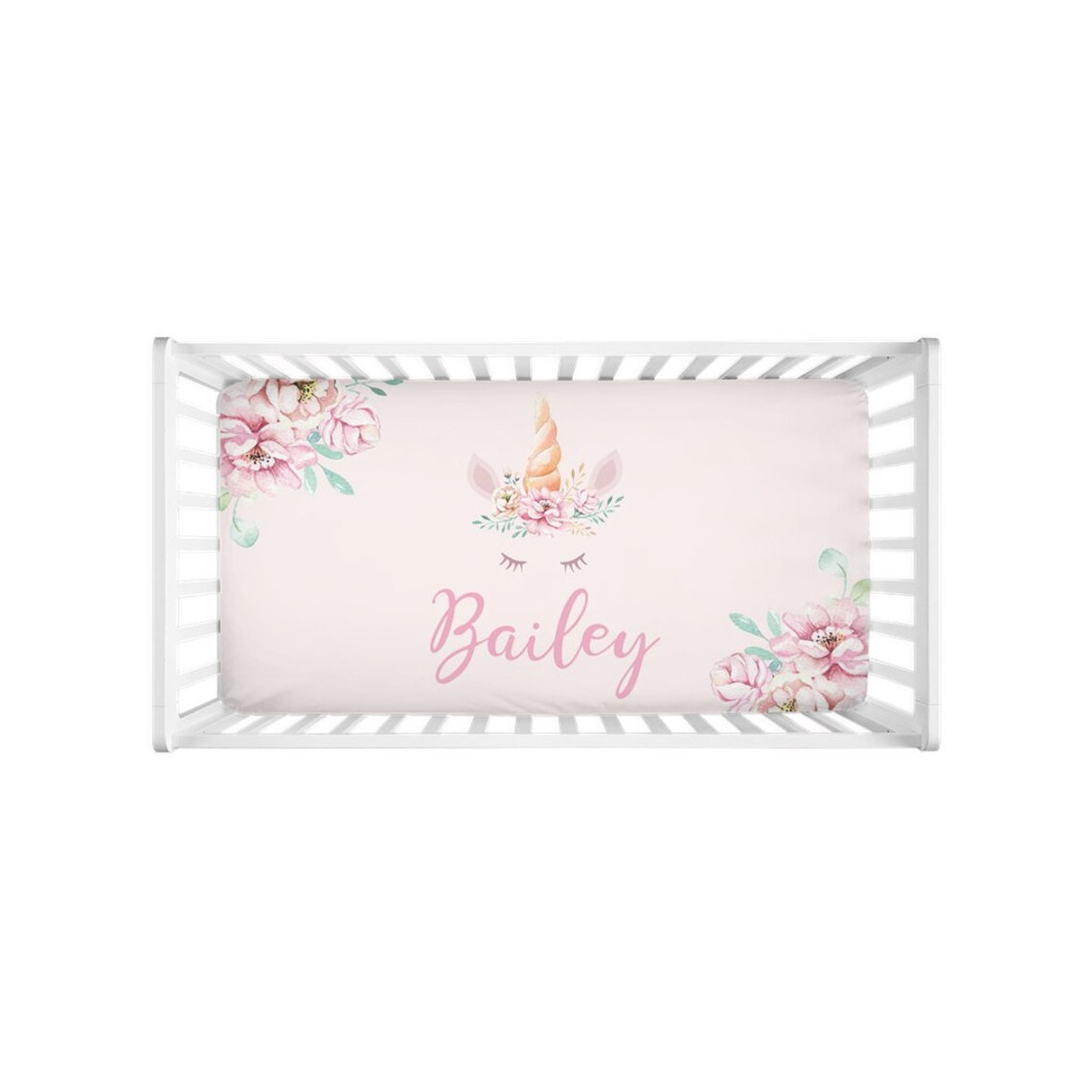 Unicorn Crib Sheets Unicorn Crib Bedding Girl Crib Bedding - Etsy