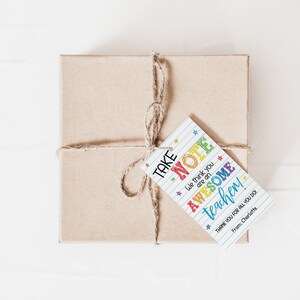 Take Note You Are Awesome Gift Tags, Editable Thank You Gift Tags ...