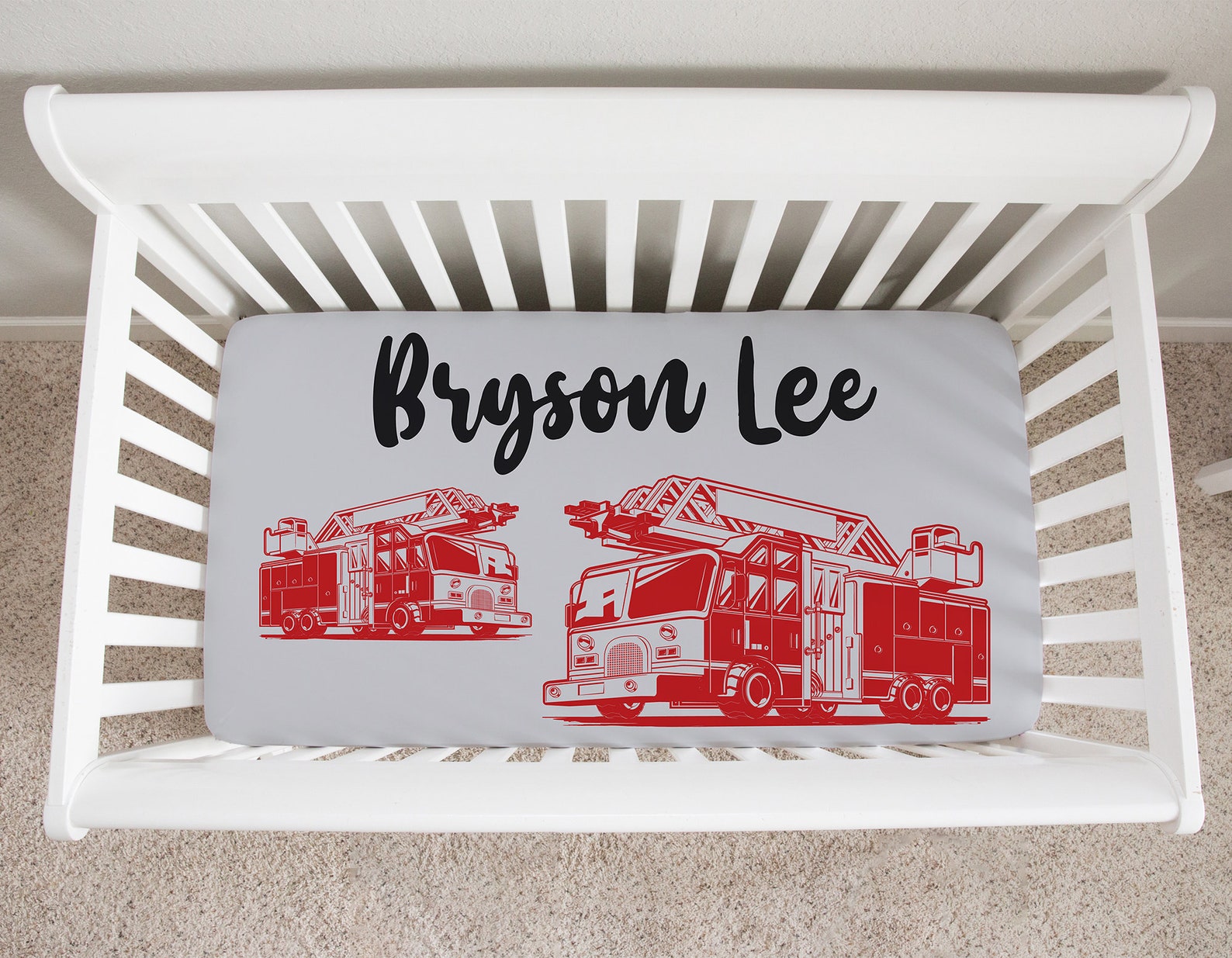 Firefighter Baby Bedding Boy Crib Bedding Set Firefighter | Etsy