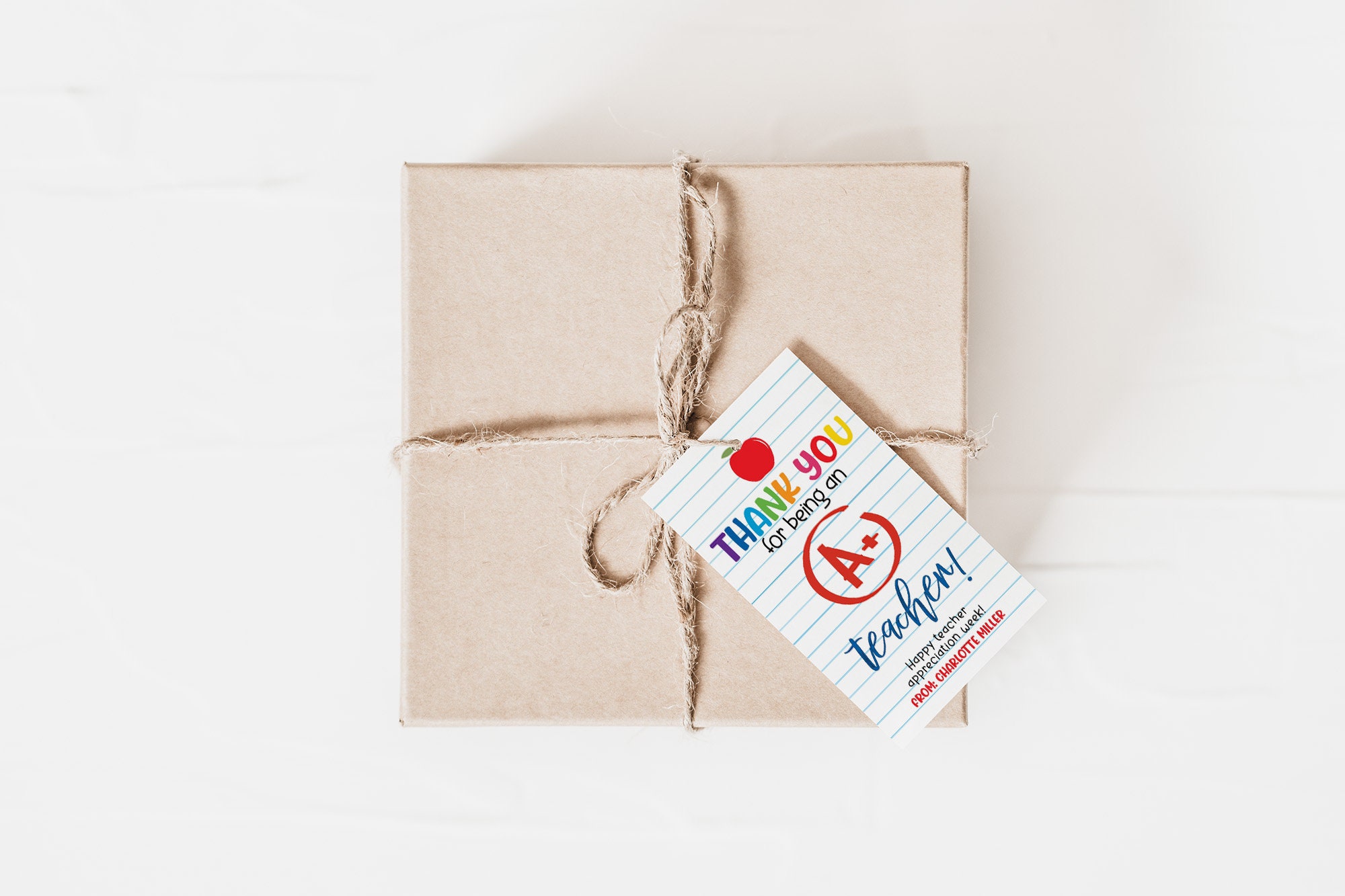 Thank You Gift Tags Printable, A+ Teacher Appreciation Week Gift Tag ...