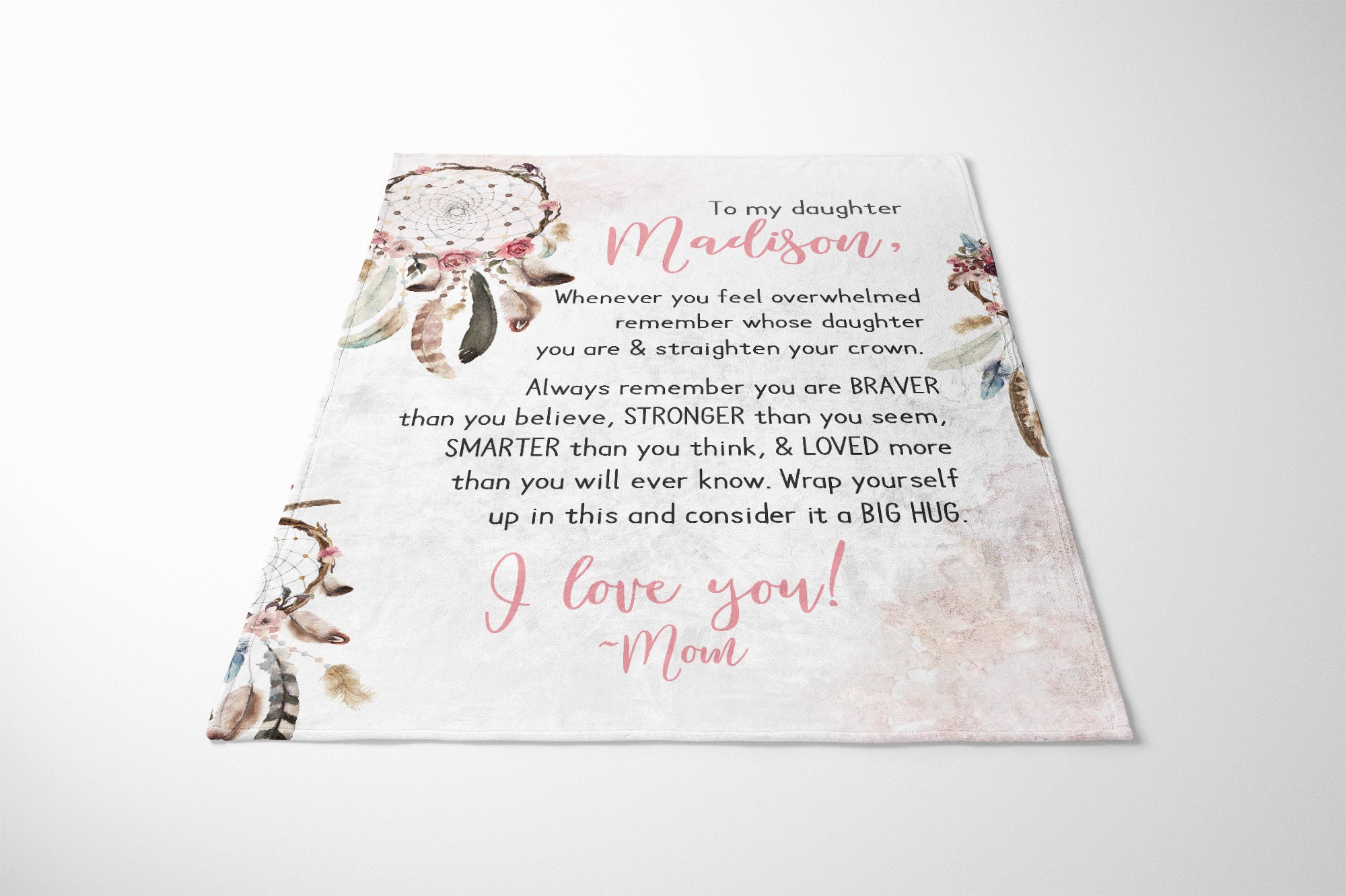 Personalized Daughter Blanket, to My Daughter, Christmas Gift, Mother ...