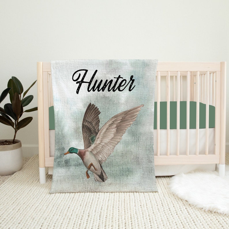 Personalized Mallard Duck Blanket Duck Hunting Baby Blanket | Etsy