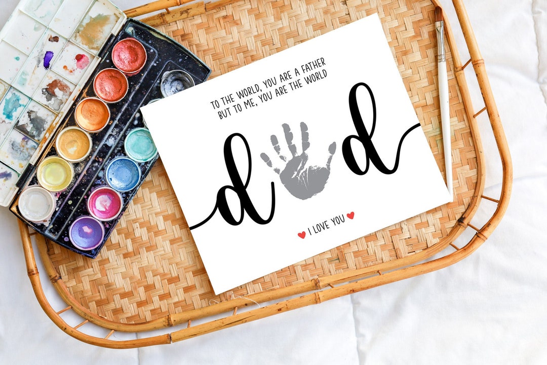 Fathers Day Handprint Craft Printable, Fathers Day Handprint Art ...