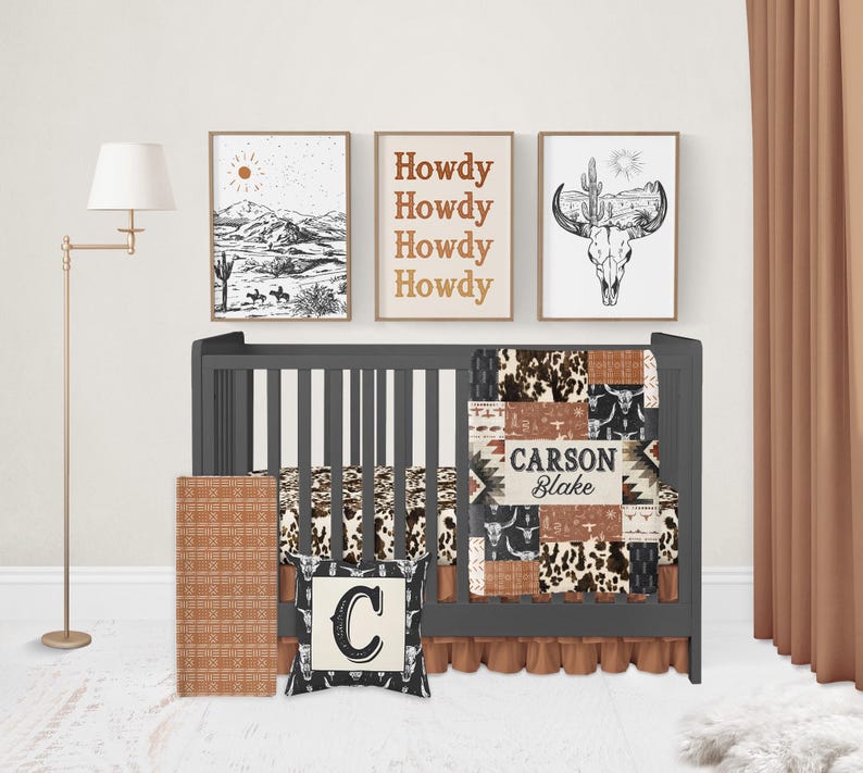 Western Crib Sheets Boy, Western Baby Bedding, Baby Boy Bedding Set ...