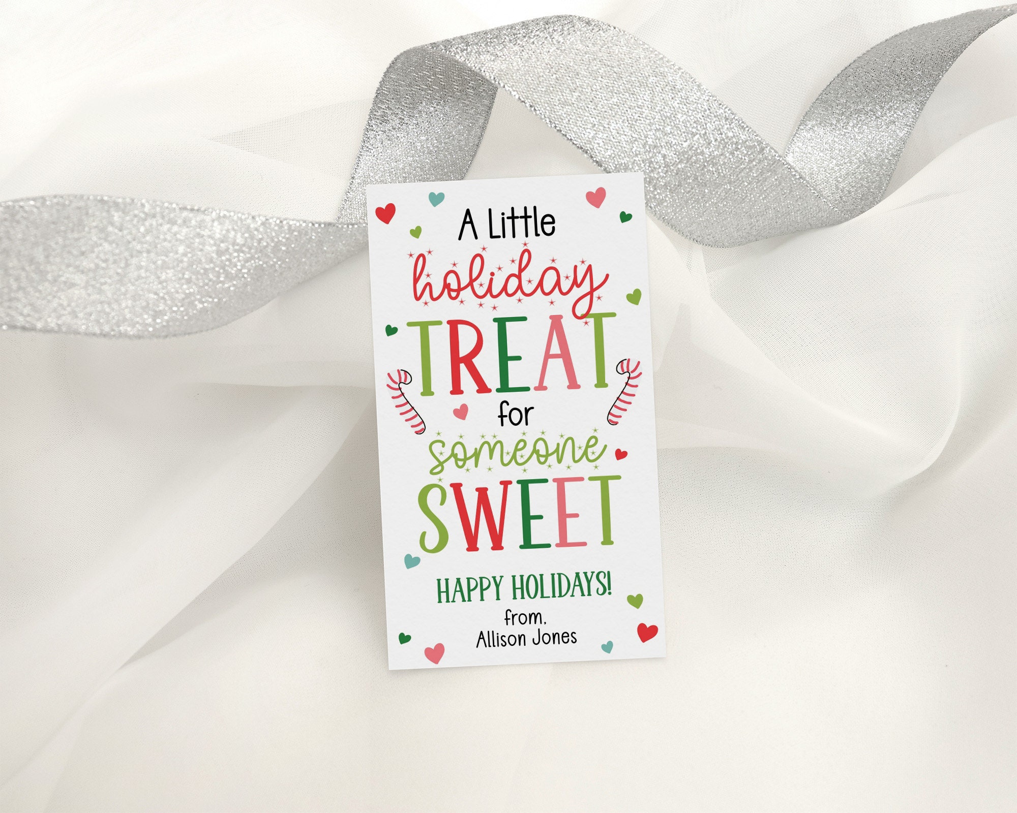 A Holiday Treat for Someone Sweet Tag, Editable Christmas Gift Tags ...