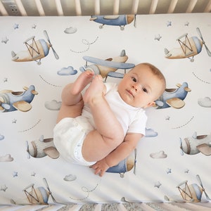 Airplane Crib Bedding Set Boy, Baby Boy Crib Bedding Sets, Baby Boy ...