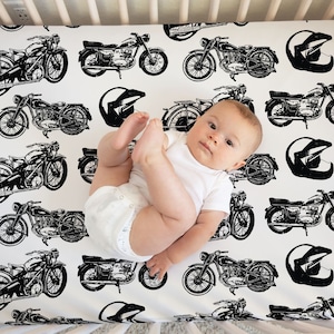 Baby Boy Crib Bedding Set, Motorcycle Crib Bedding Set Boy, Motorcycle ...