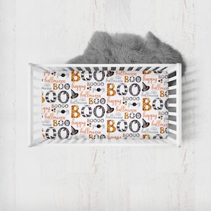 Halloween Crib Sheet, Halloween Crib Bedding, Gender Neutral, Fall ...