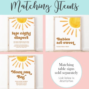 Sun Diaper Raffle Sign, Here Comes the Son Baby Shower Sign Boy, Boho ...