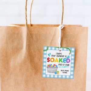 Water Balloon Last Day of School Tag Printable, End of School Year Gift ...