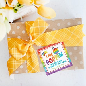 Back to School Gift Tag, Popping With Excitement, Editable First Day of ...