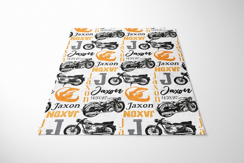 Personalized Motorcycle Blanket, Baby Name Blanket, Baby Boy Blanket ...
